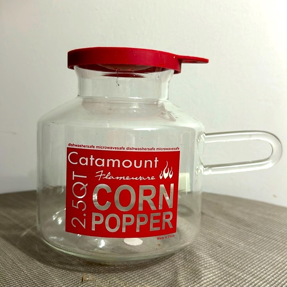 Kitchen | Vintage Catamount Microwave Popcorn Popper Glass Corn Popper ...